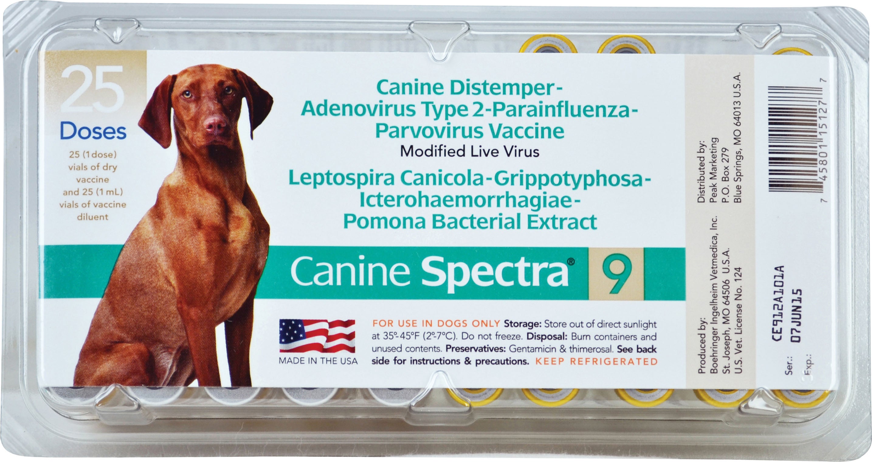 Canine Spectra 9 Dog Vaccine W/O Syringe (Pack Of 25) – Perk Valley Pet ...